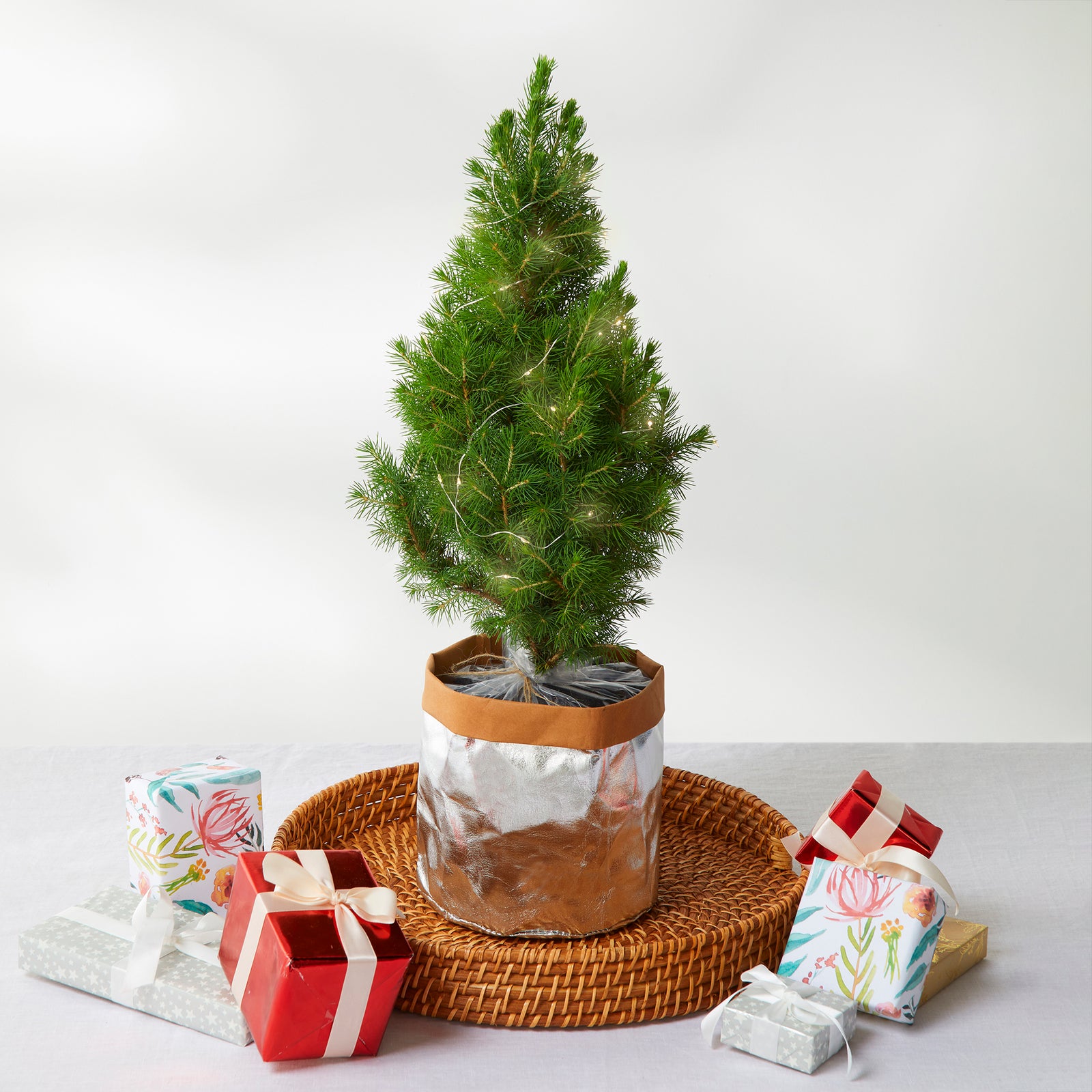 The Silver Sparkle Tiny Christmas Tree | Floraly